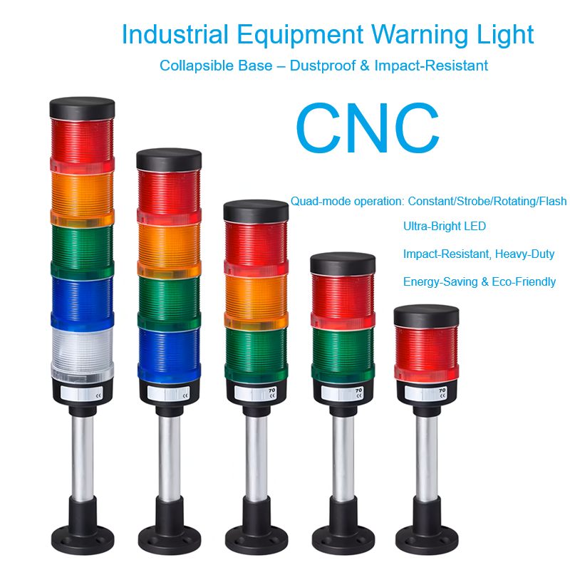 AL70-P4 Industrial Stack Light with Tri-color LED & 85dB Alarm - 24V/2 ...