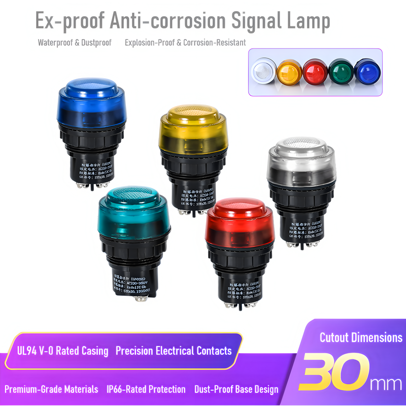 Ex de IIC Explosion-Proof Signal Light 24V 220V 380V Red Green LED for ...