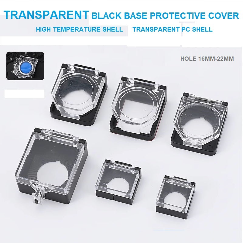 22mm Button Protective Cover Flip Switch Protective Case Waterproof Du ...