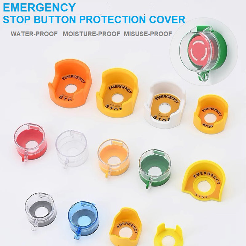 22mm Emergency Stop Button Protective Cover Insulated Waterproof Anti ...