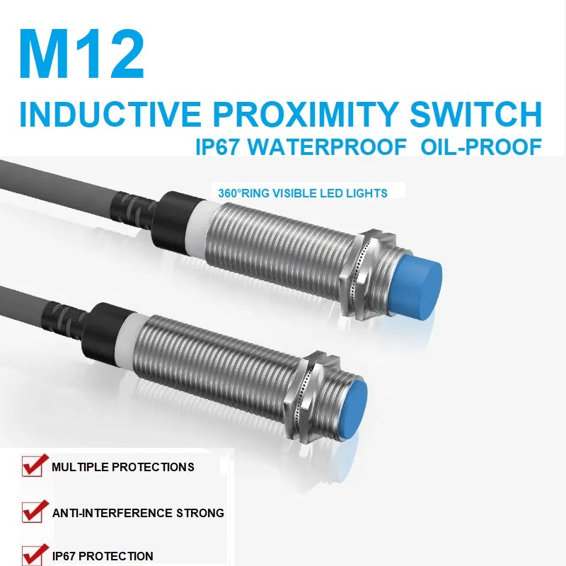 Inductive M12 Proximity Switch Sensor 2-wire NPN NC 220V Metal Sensor ...