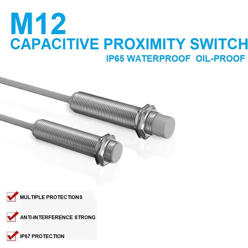Capacitive Proximity Switch M12 24V Capacitor Proximity Sensor Non-Met ...