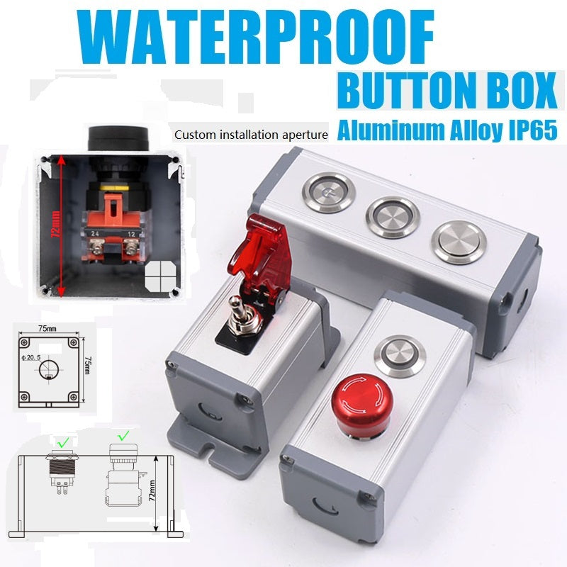 16mm-30mm Aluminium Alloy Metal Push Button Switch box with Outdoor po ...