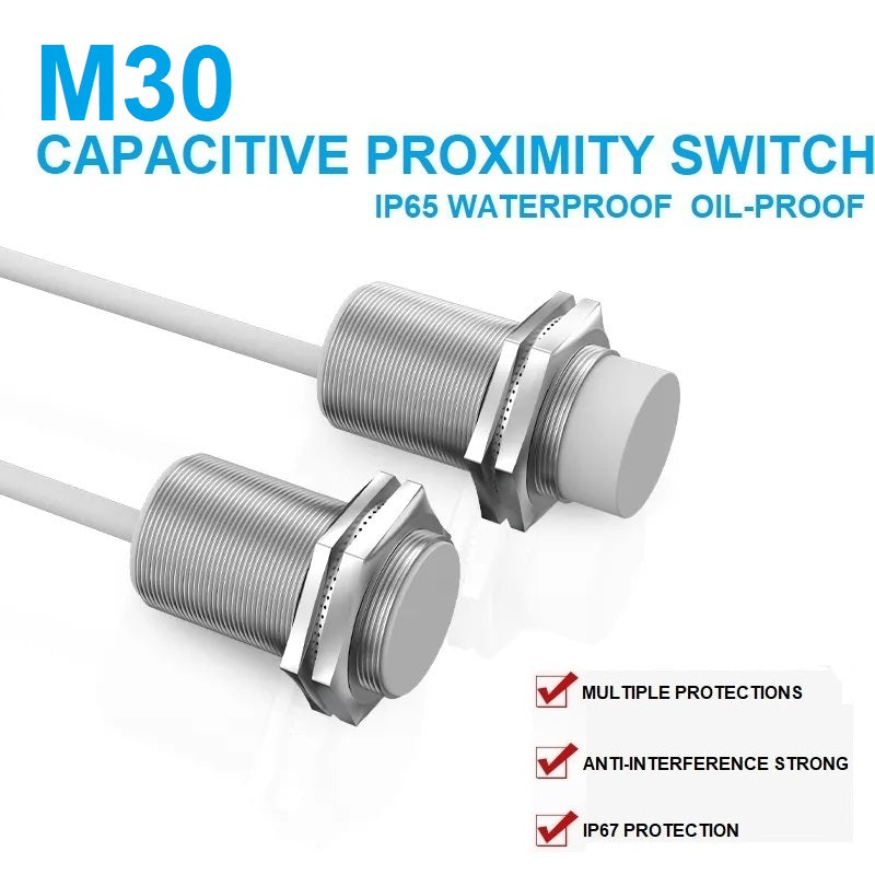 Capacitive Proximity Switch M30 24V Capacitor Proximity Sensor Non-Met ...