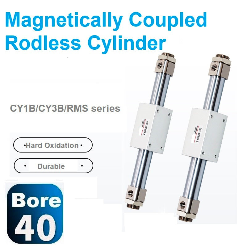 Pneumatic Bore 40mm RMS Magnetic Couple Rodless Cylinder CY3B/CY1B-10 ...