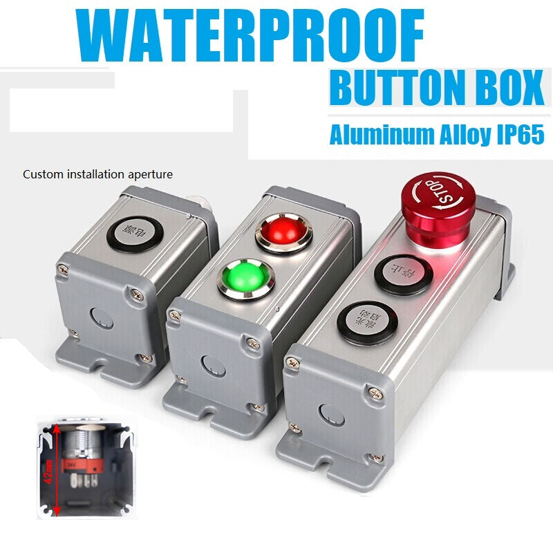 12mm-22mm Aluminium Alloy Metal Push Button Switch box with Outdoor po ...