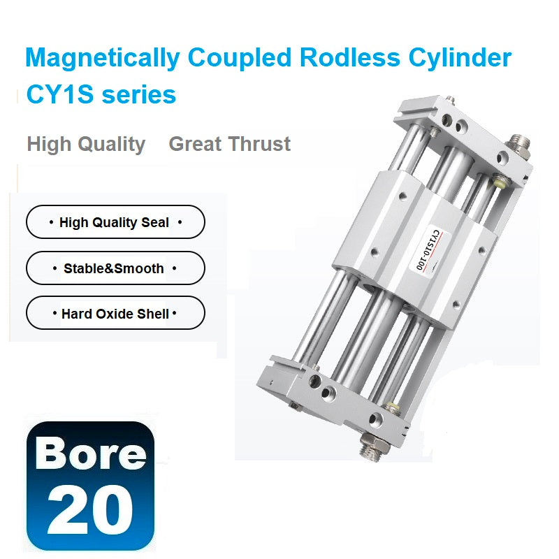 Pneumatic Bore 20mm RMT Magnetic Couple Rodless Cylinder CY1S20-15-20 ...