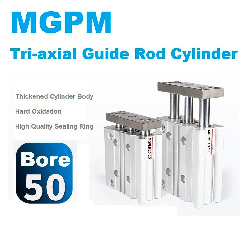 MGPM50 Tri-Axis Tri-Rod With Guide Rod Cylinder TCM/MGPM50-10-20-30-75 ...
